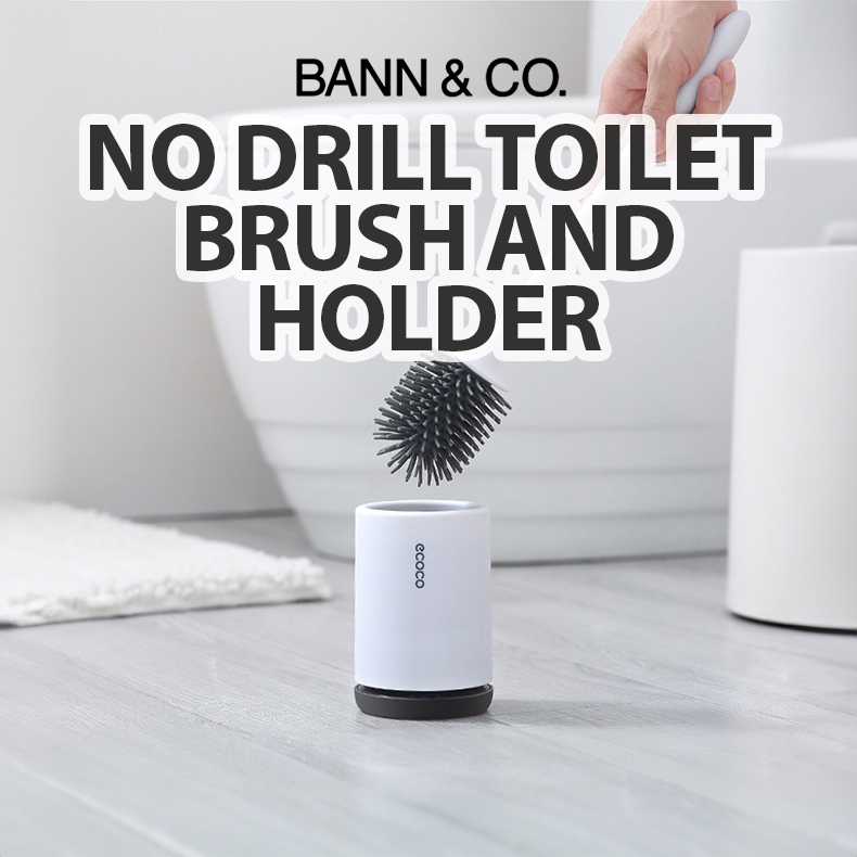 【CLEARANCE SALE】ECOCO No Drill Wall Mounted Silicone Toilet Brush with ...