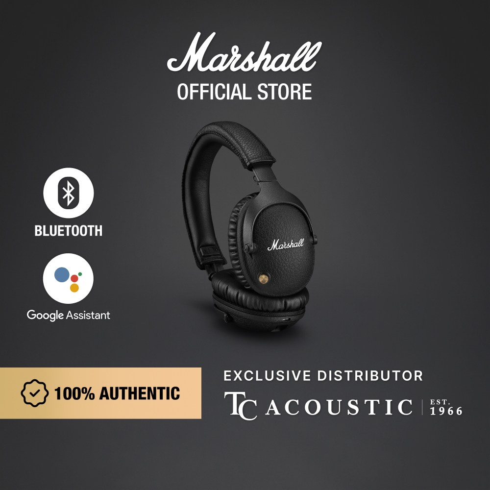Marshall Monitor II ANC Wireless Over-Ear Headphones Bluetooth w/ Mic ...