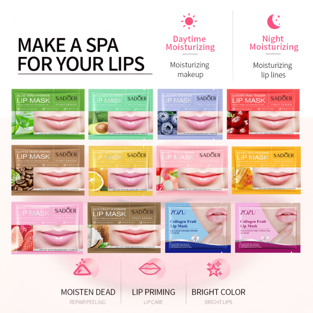 [SG] SADOER Lip Masks - Moisturize Priming Brighten lips - 8g | Shopee ...