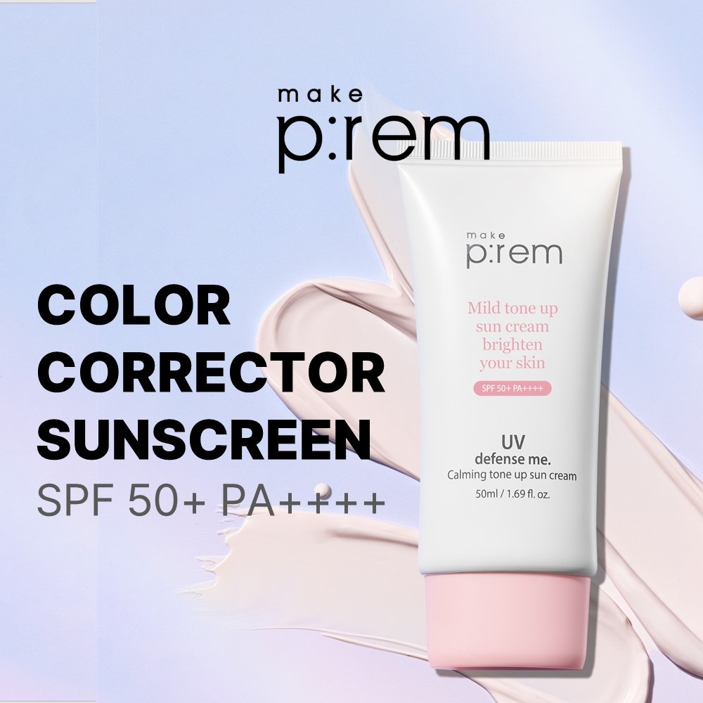 MAKE PREM UV Defense Me. Calming Tone Up Sunscreen Sunblock 50ml ...