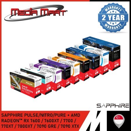 SAPPHIRE PULSE/NITRO/PURE + AMD RADEON™ RX 7600 7600XT 7700XT 7800XT ...