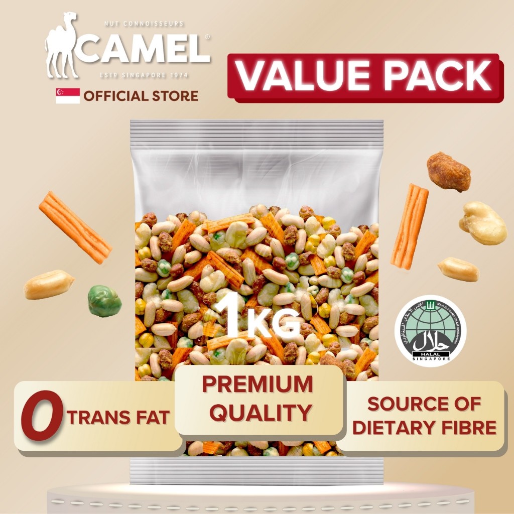 Camel Nuts Mixed Snacks 1kg – Crunchy & Flavourful Halal Snack Blend ...
