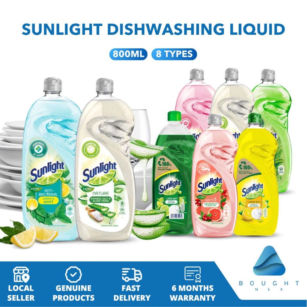 Sunlight Dishwashing Liquid - Extra Gentle, Anti-Bacterial, Sakura ...