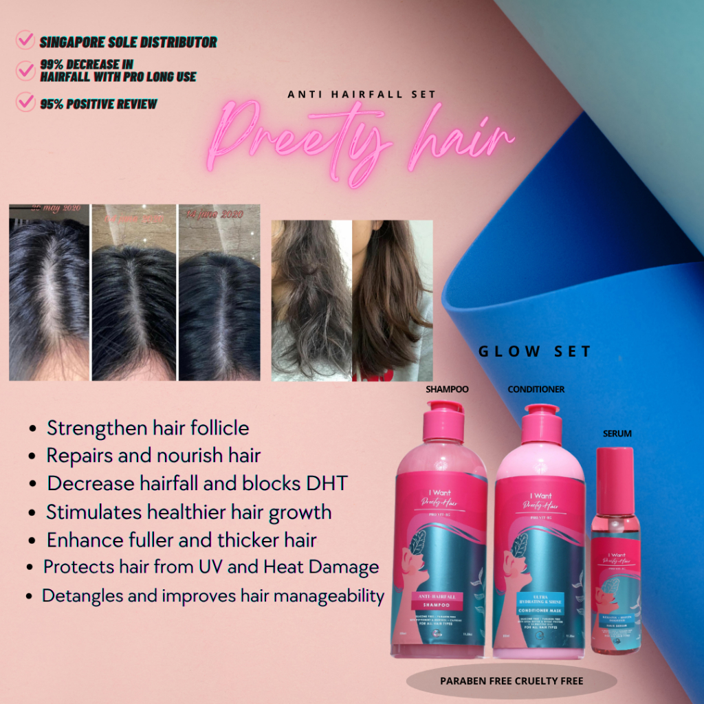 Preety Hair Glow Set (Shampoo set + Serum) | Shopee Singapore
