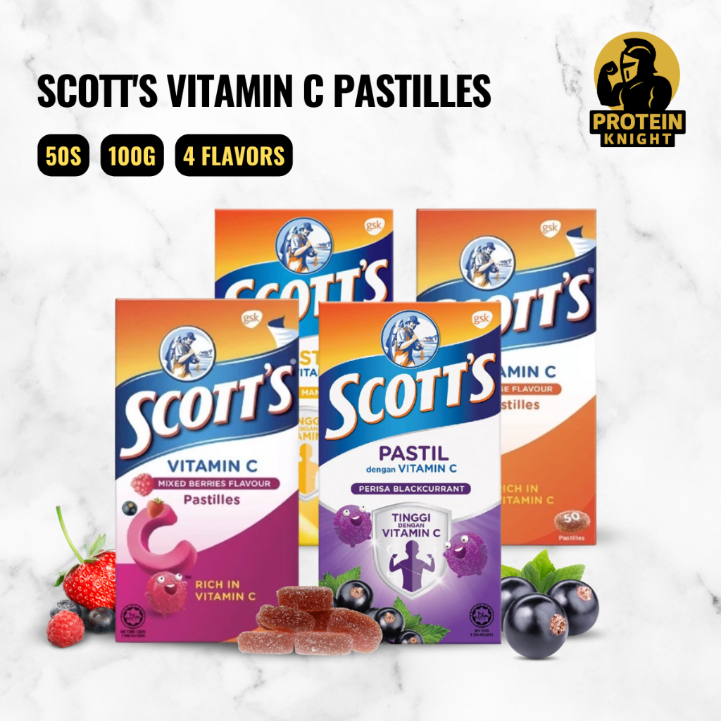 Scott's Vitamin C Pastilles Immune-Boosting Bursting Antioxidants 100g ...