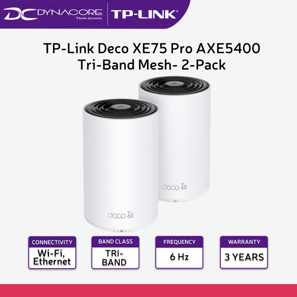 TP-Link Deco XE75 Pro AXE5400 Tri-Band Mesh Wi-Fi 6E System - 2-Pack | Shopee Singapore