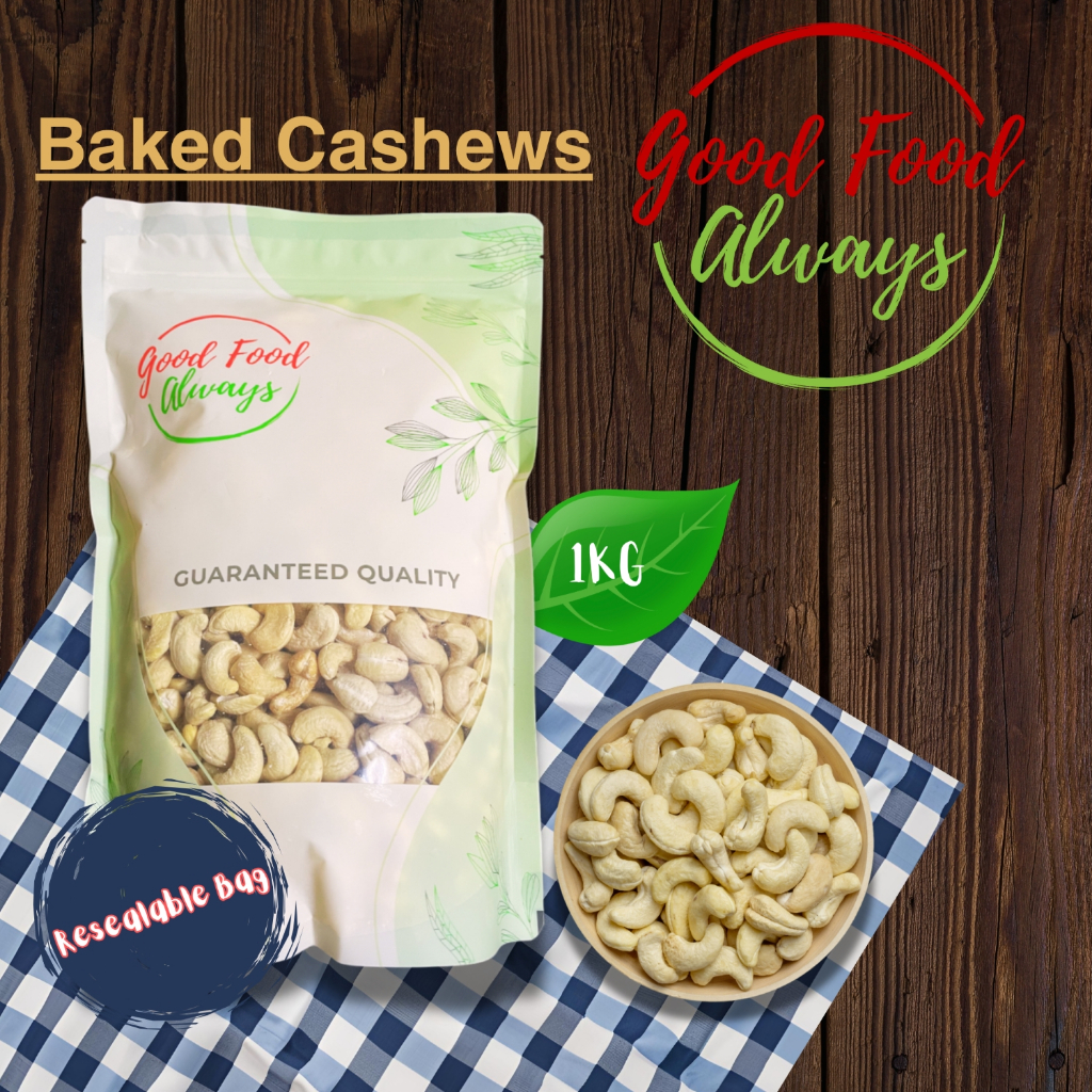 Baked Cashew Nuts 1KG imported from India. Fresh Tasty Nuts | Shopee ...