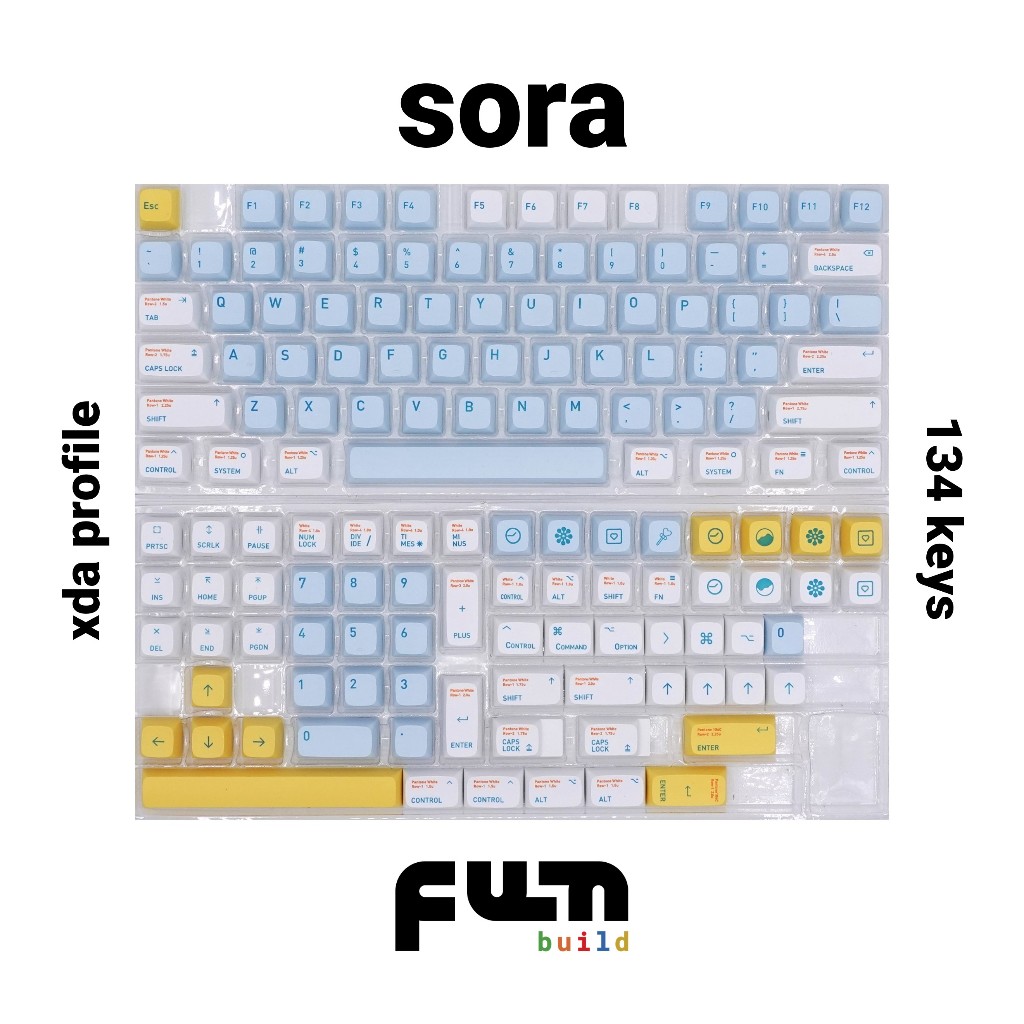 [SORA Keycaps][XDA Profile] Dye Sublimation Printed 134 Keys for ...