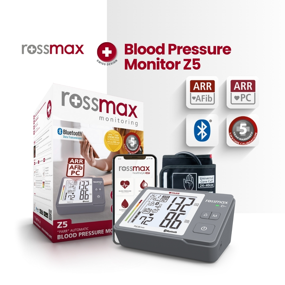 Rossmax Z5 Blood Pressure Monitor | Early Stage Stroke Risk Screening ...