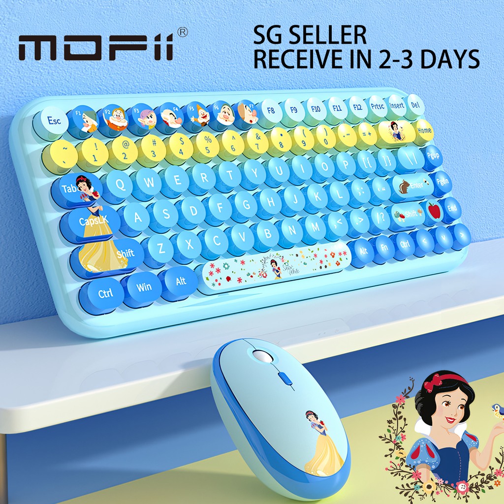 MOFII Disney Snow White Keyboard and Mouse Combo Set | Shopee Singapore
