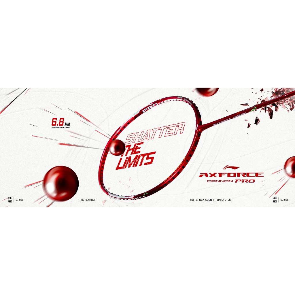 Li-ning Badminton Racket Axforce Cannon Pro 雷霆小钢炮PRO | Shopee Singapore