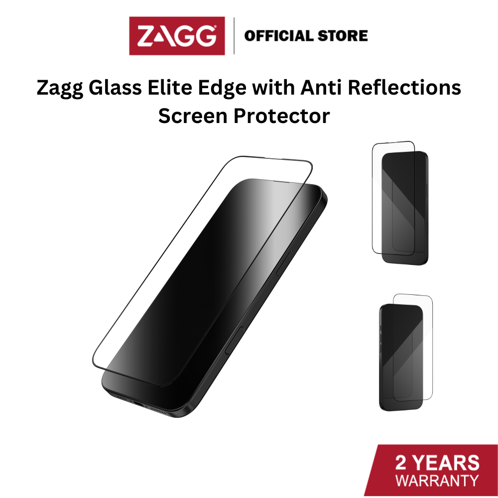 Zagg Glass Elite Edge with Anti Reflections Screen Protector for iPhone ...