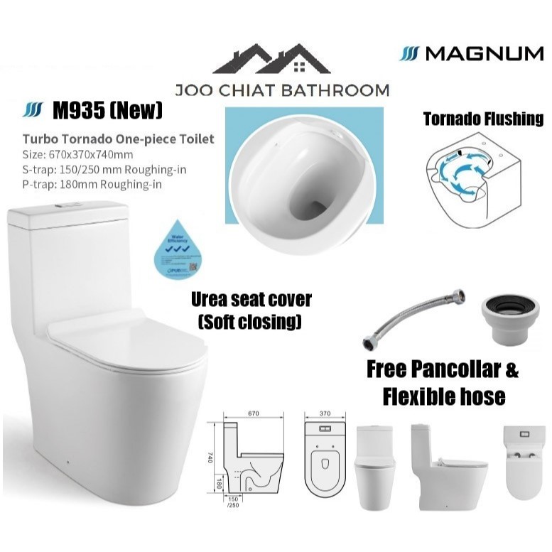 Magnum M935 NEW Turbo tornado flushing Toiletbowl free installation ...