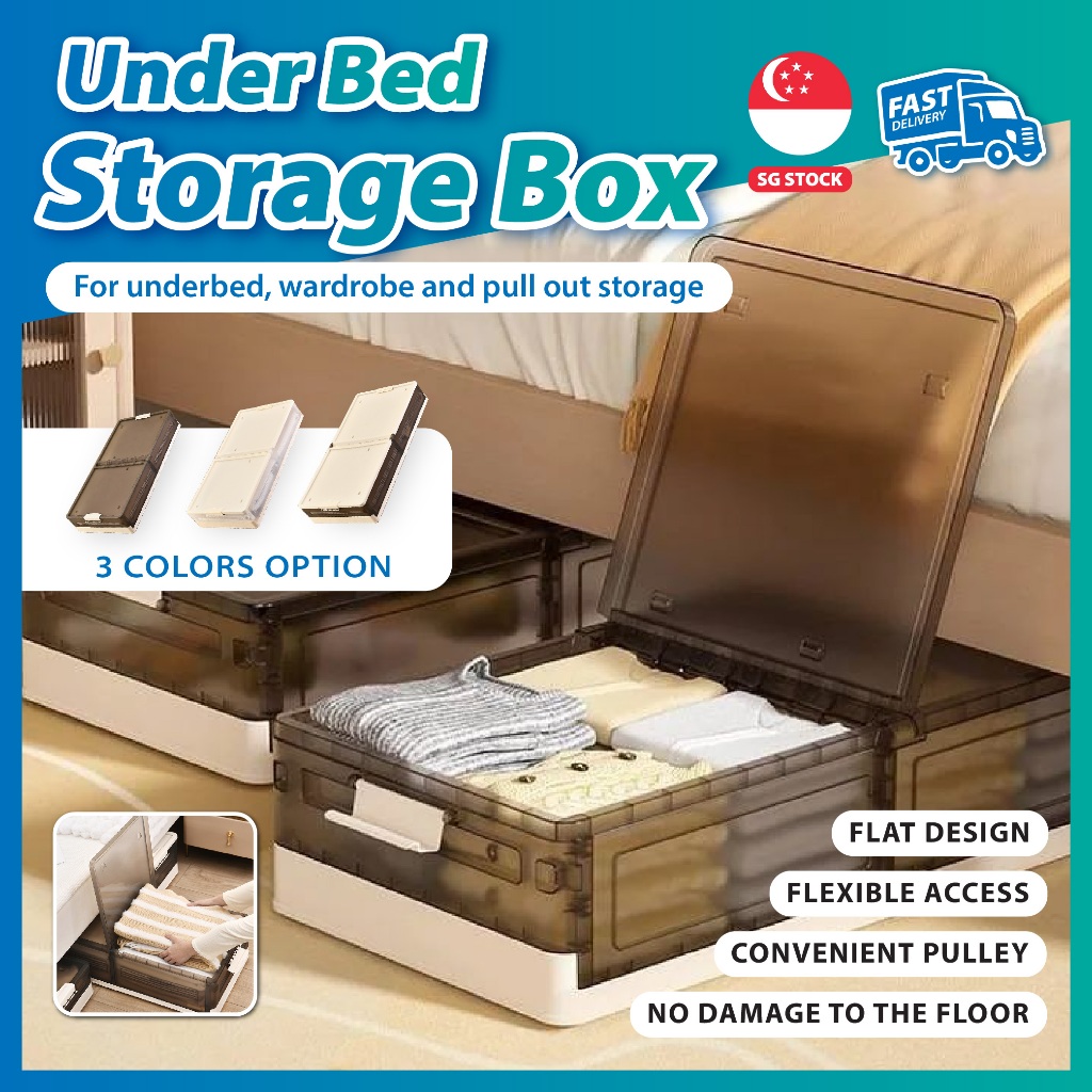 [SG STOCK] Underbed Storage Organizer Box - Space-Saving Solution for ...