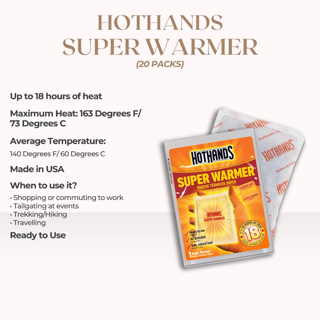 HotHands Super Warmer (20 Packs) | Warmers | Shopee Singapore