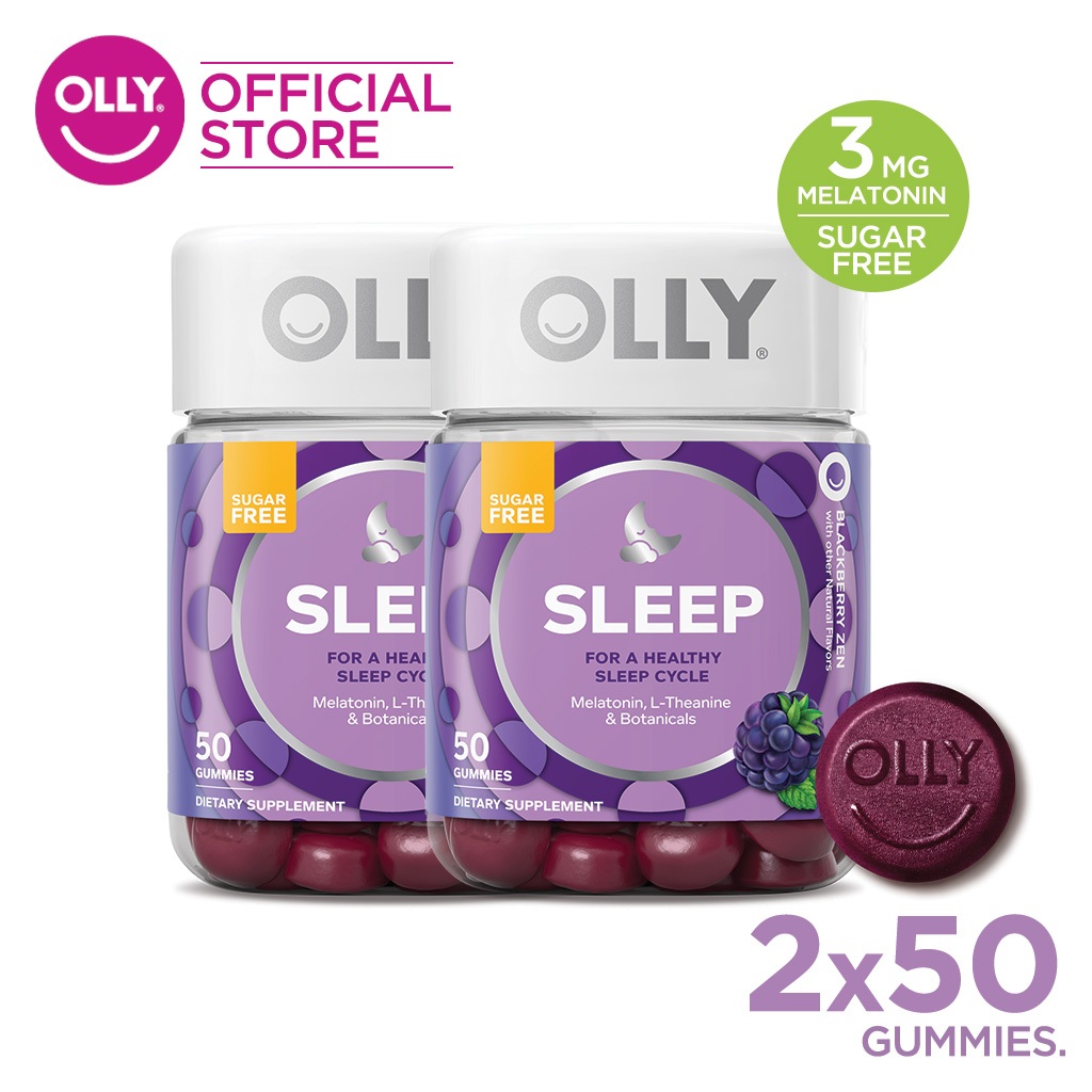 [Bundle of 2] OLLY Sleep Sugar Free Gummy Supplements with Melatonin ...