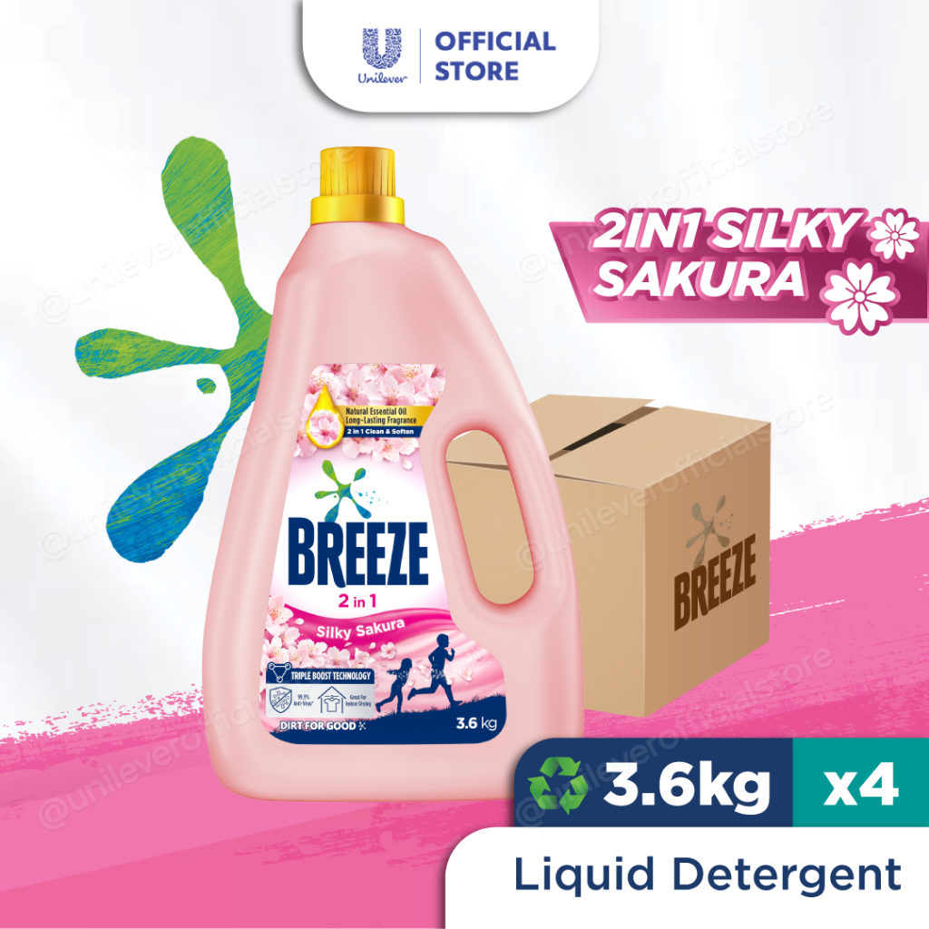 [Bundle of 4] Breeze 2 in 1 Liquid Detergent 3.6kg | Shopee Singapore