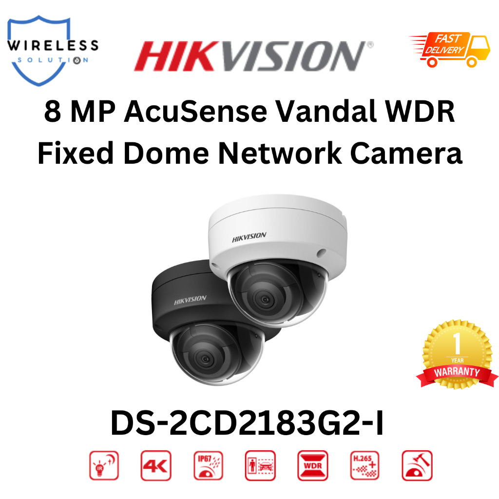 [SG LOCAL] Hikvision DS-2CD2183G2-I 8MP AcuSense Fixed Dome 4k Indoor ...