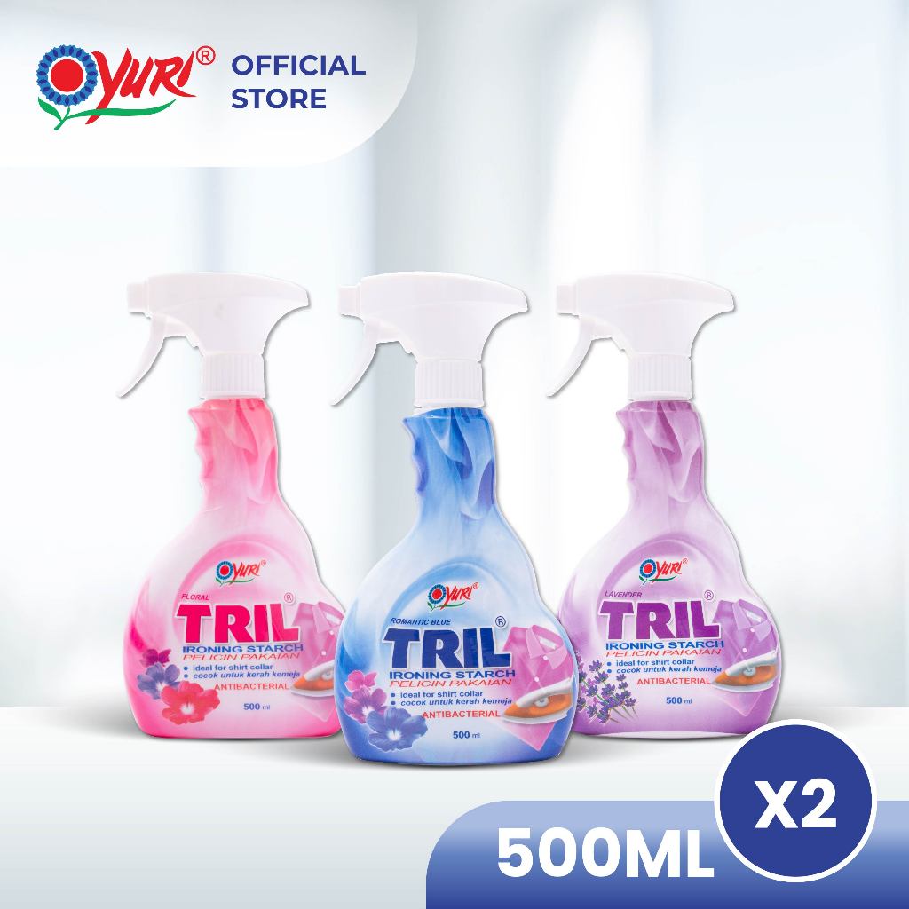 [Twin Pack] Yuri Tril Antibacterial Ironing Starch Spray 500ml x2 | Shopee Singapore