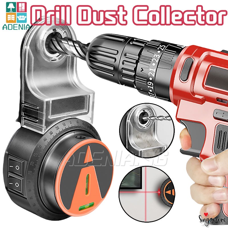 【SG】Electric Drilling Dust Collector 2 In 1 Dust Collector 360° Laser ...