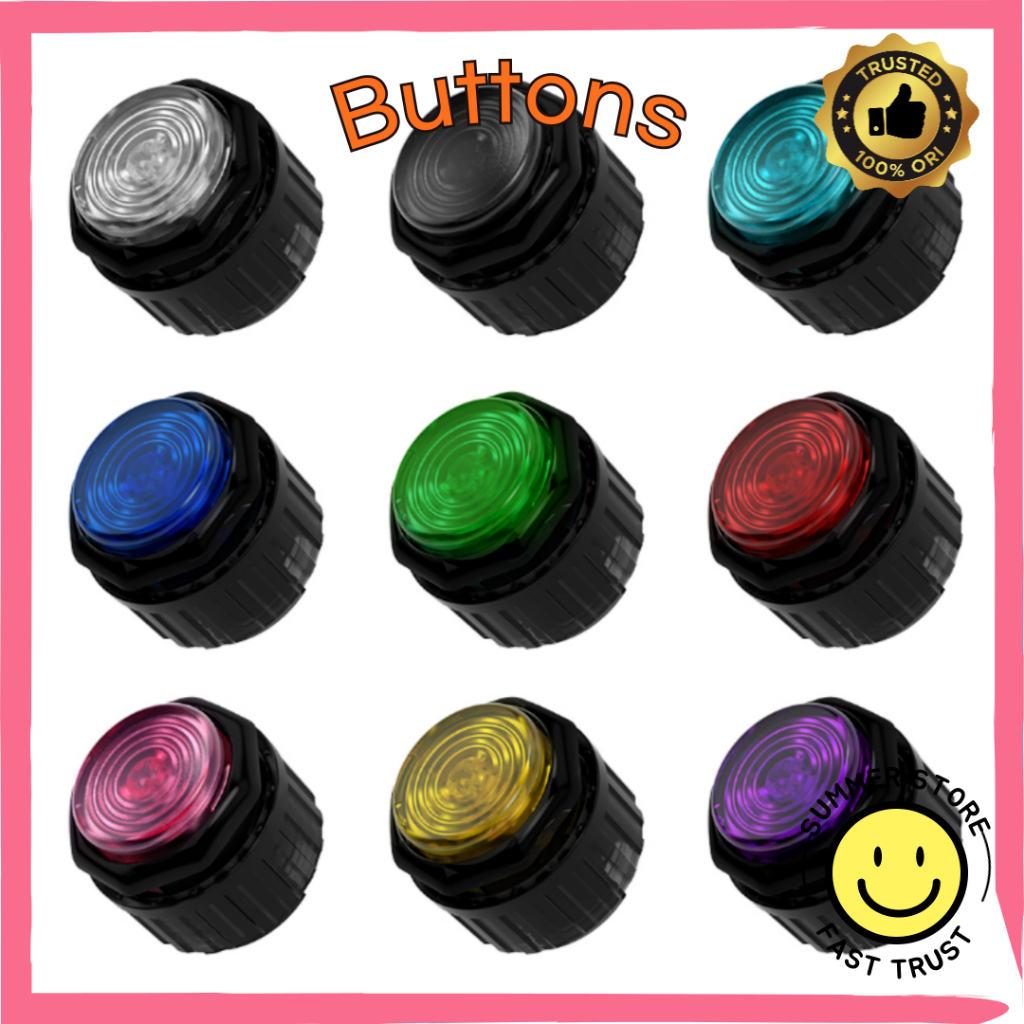 Gamerfinger Buttons HBFS-24-G3 Black Screw/ Buckle (24mm) Tekken Arcade ...