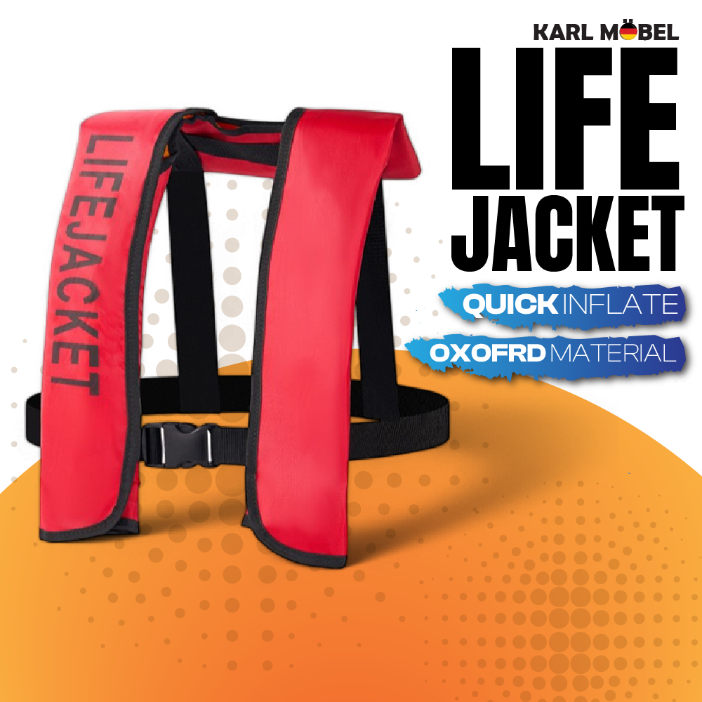 Safety Vest Jacket Adult Swimming Inflatable Life Jacket Fishing Water ...