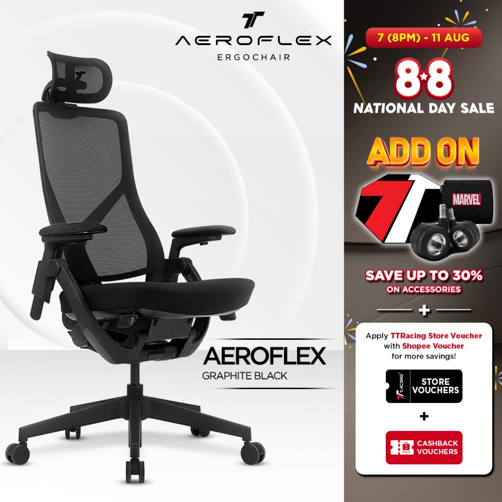 TT Aeroflex Ergochair Home Office Mesh Chair Executive Ergonomics Chair ...