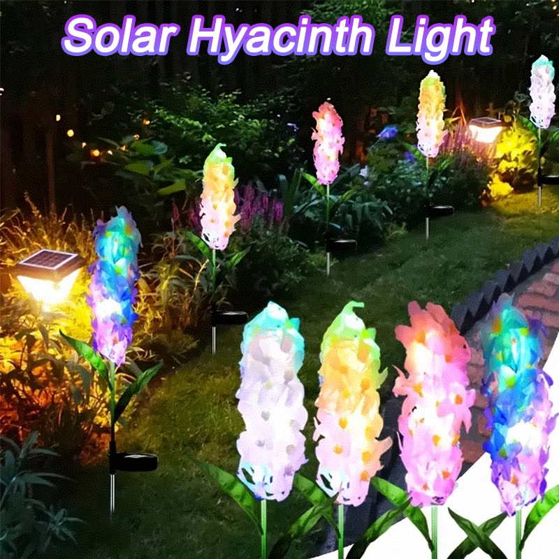 4Color Solar Hyacinth LED String Light | Waterproof Outdoor Garden Lamp ...