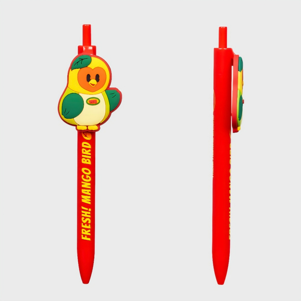 Wiggle Wiggle Mango Bird PVC Ball Pen 0.5mm Black Ink | Cute Korean ...