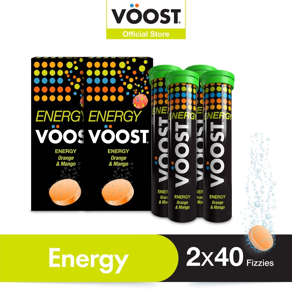 VOOST Energy Bundle - 2 x 40 Tabs Energy Effervescent Vitamin ...