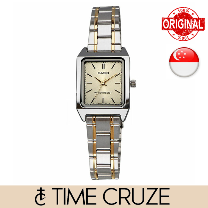 [Time Cruze] Casio LTP-V007 Two Tone Stainless Steel Women Watch LTP-V007SG-9EUDF LTP-V007SG-9E ...