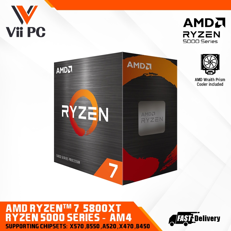 AMD Ryzen™ 7 5800XT / 5800 XT 5000 SERIES AMD Wraith Prism AM4 CPU ...