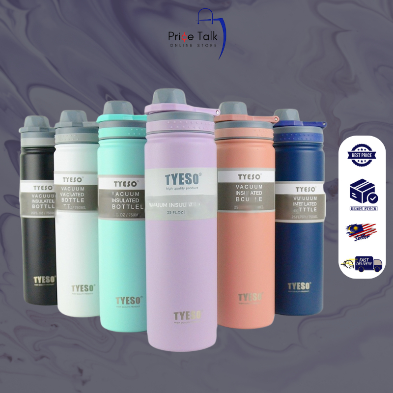 TYESO Thermal Tumbler Flask Water Bottle Vacuum Insulated Bottle ...