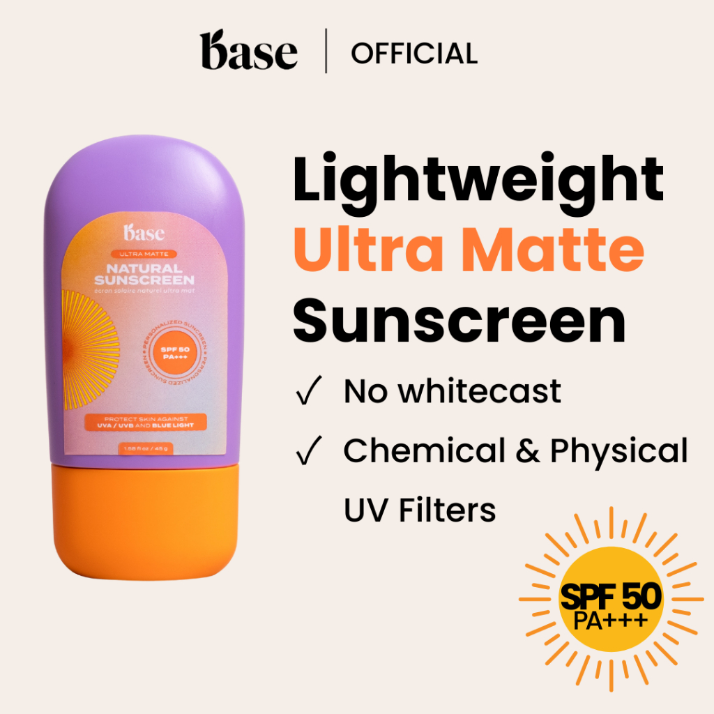 [BASE] Lightweight Oil-Control Ultra Matte SPF50 Physical Sunscreen ...