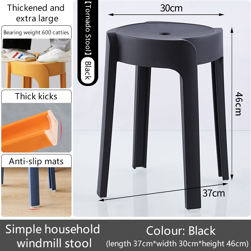 【SG STOCK】Stackable Plastic Stool Chair Upgraded Modern/Simple Design ...