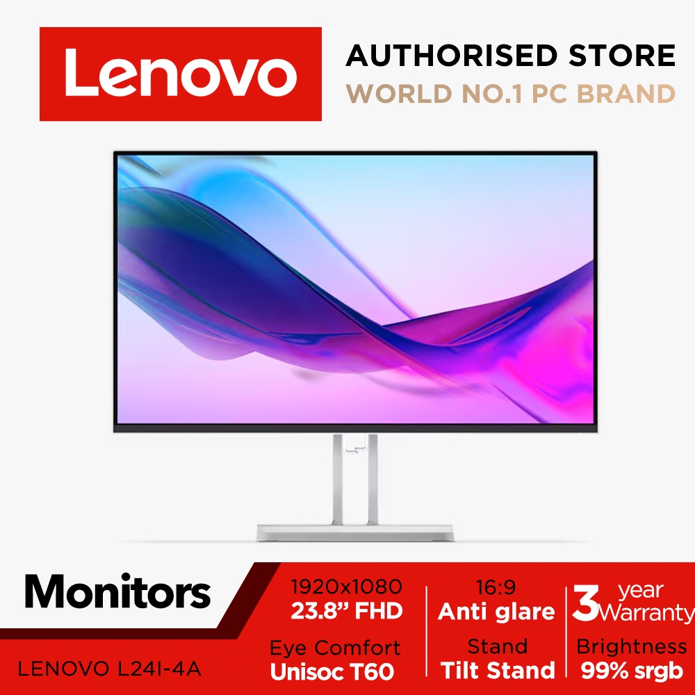 Lenovo L24i-4A Monitor | 67BCKAC6MY | 23.8" FHD (1920x1080) | Anti ...