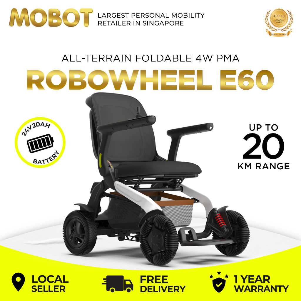 MOBOT SG OFFICIAL | Robowheel E60-A Motorised Electric Wheelchair | All ...