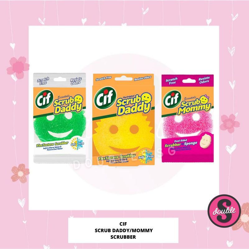Cif Scrub Daddy/Mummy Kitchen Sponge, Original Yellow Sponge | Shopee ...
