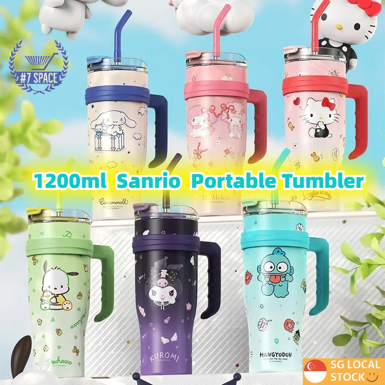 🔥SG LOCAL STOCK🔥1200ml Sanrio Portable Tumbler With Handle Stainless ...