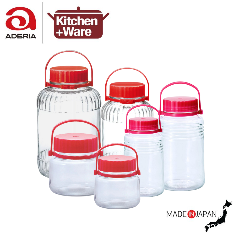 [Japan] Aderia Glass Storage Jar for Umeshu and Kombucha [1L / 2L / 3L / 4L / 5L / 8L] / Made in ...
