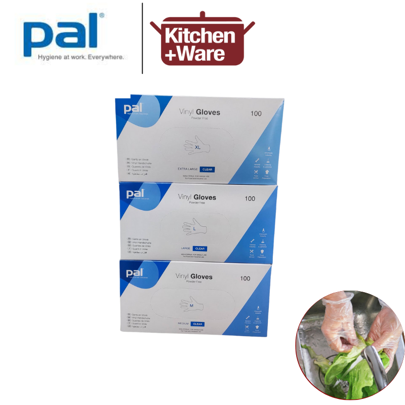 PAL Powder Free Vinyl Glove 100pcs / Extra Large Gloves / Large Gloves ...
