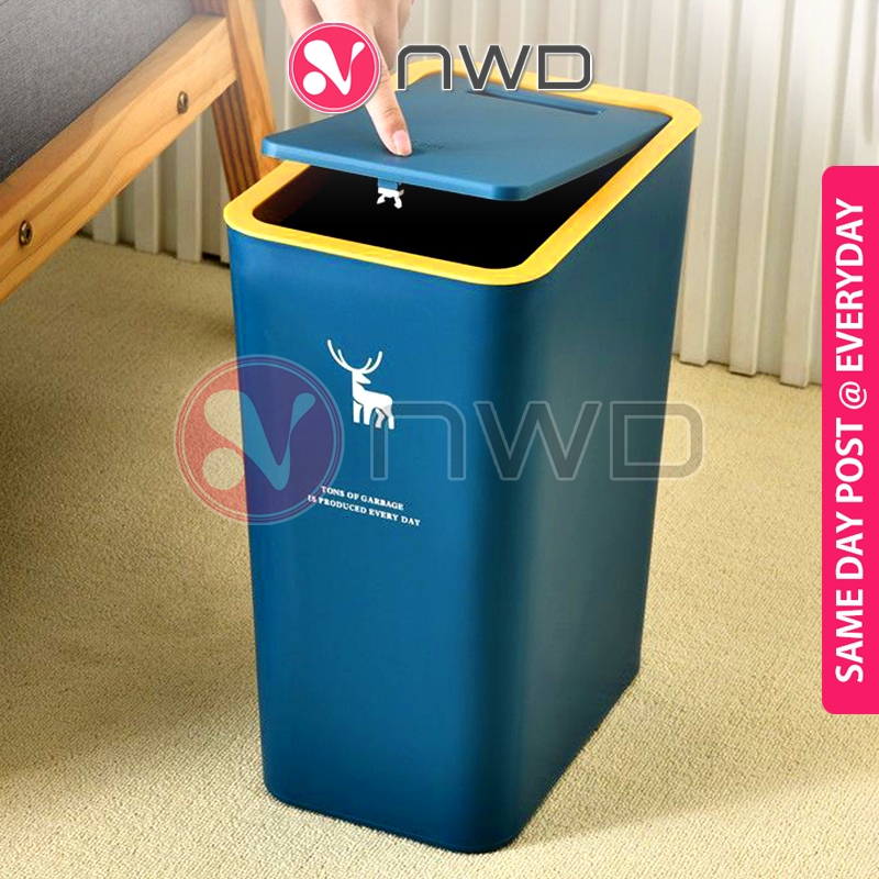 𝗣𝗘𝗡𝗔𝗛𝗔𝗡 𝗕𝗔𝗨 》 10/15L Rubbish Garbage Bin Pressing Type Waste Trash Can ...