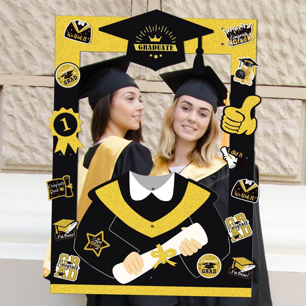 Graduation Ceremony Party Decoration Props Graduation Gown Photo Frame ...