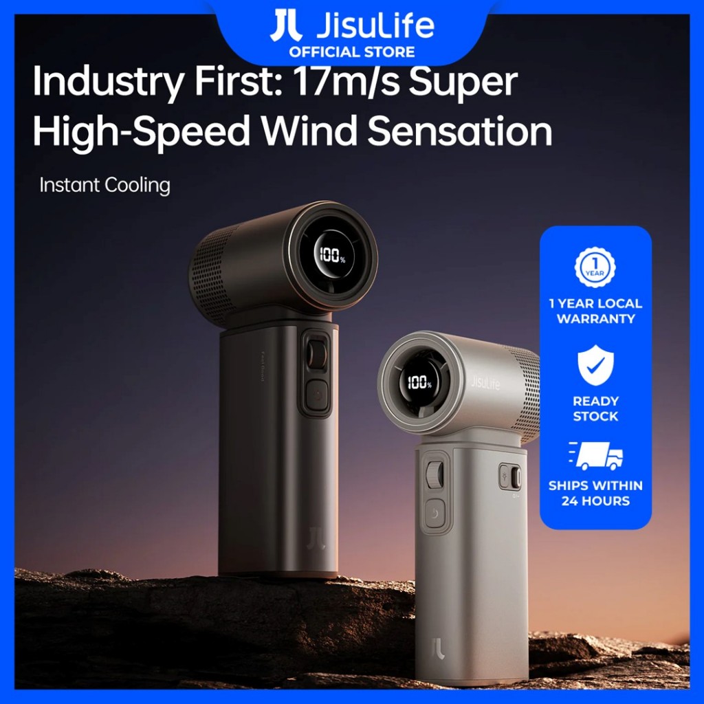 JISULIFE Ultra 2 9000mAH Portable Fan 1 - 100 Speed Control Smart LED ...