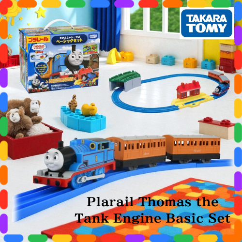 Takara Tomy "Plarail Thomas the Tank Engine Basic Set" Toy Train Set ...