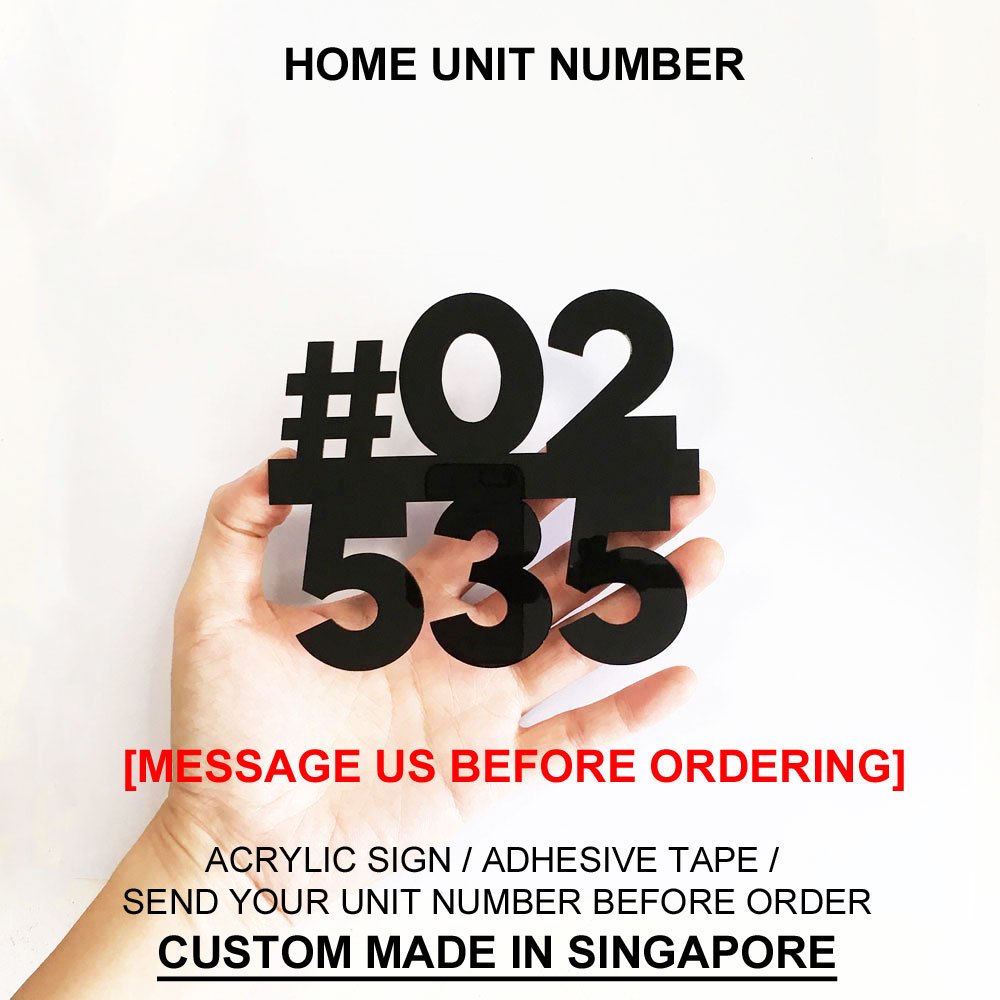 LMB - HDB Unit Number, Condo Unit Number, Address Sign | Shopee Singapore