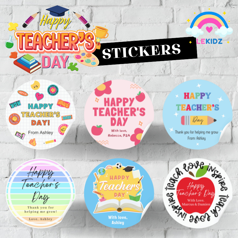 Teacher's Day Children Day Sticker Labels Party Favor Goodie Bag ...