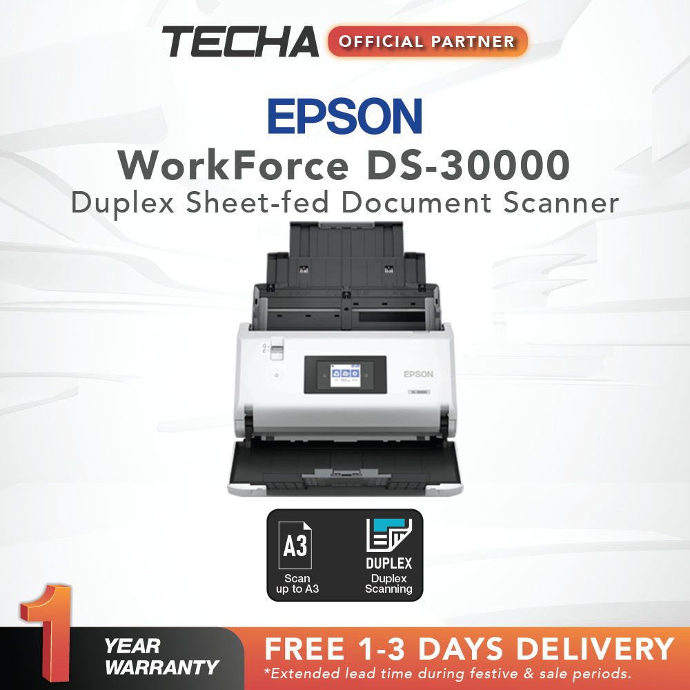 Epson WorkForce DS-30000 | A3 Duplex Sheet-fed Document Scanner ...