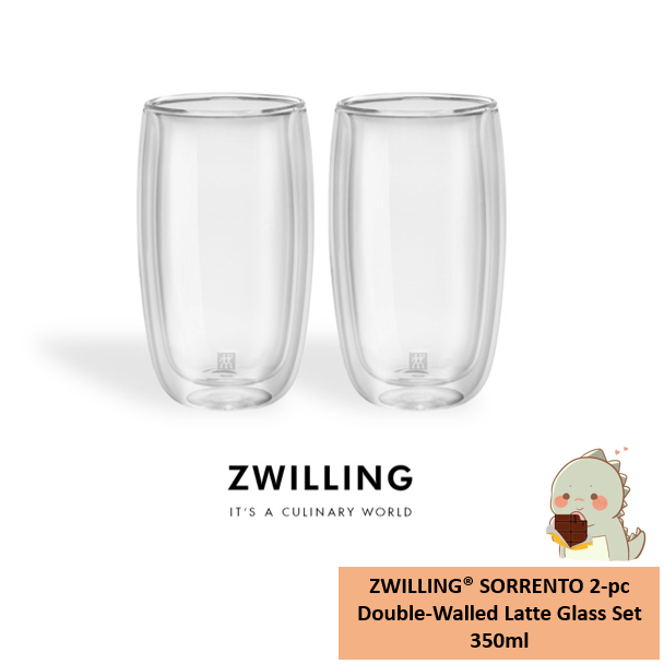 ZWILLING® SORRENTO 2-pc Double Wall Borosilicate Latte Glass Set 350 ml | Shopee Singapore