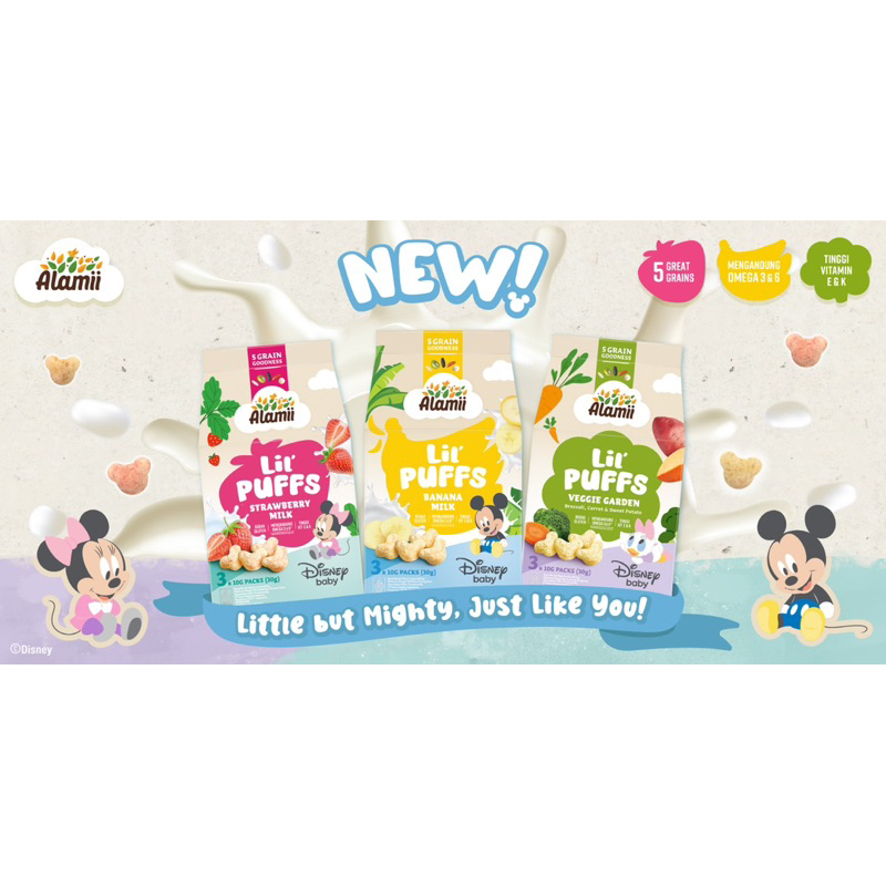 [HALAL] FREE Mini Puffs -Alamii Lil’ Puffs Disney Edition 30g( 3packs x ...